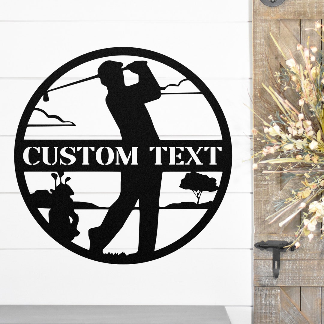 Custom Golf Sign ~ Metal Porch Sign - Outdoor Sign - Personalized Metal ...