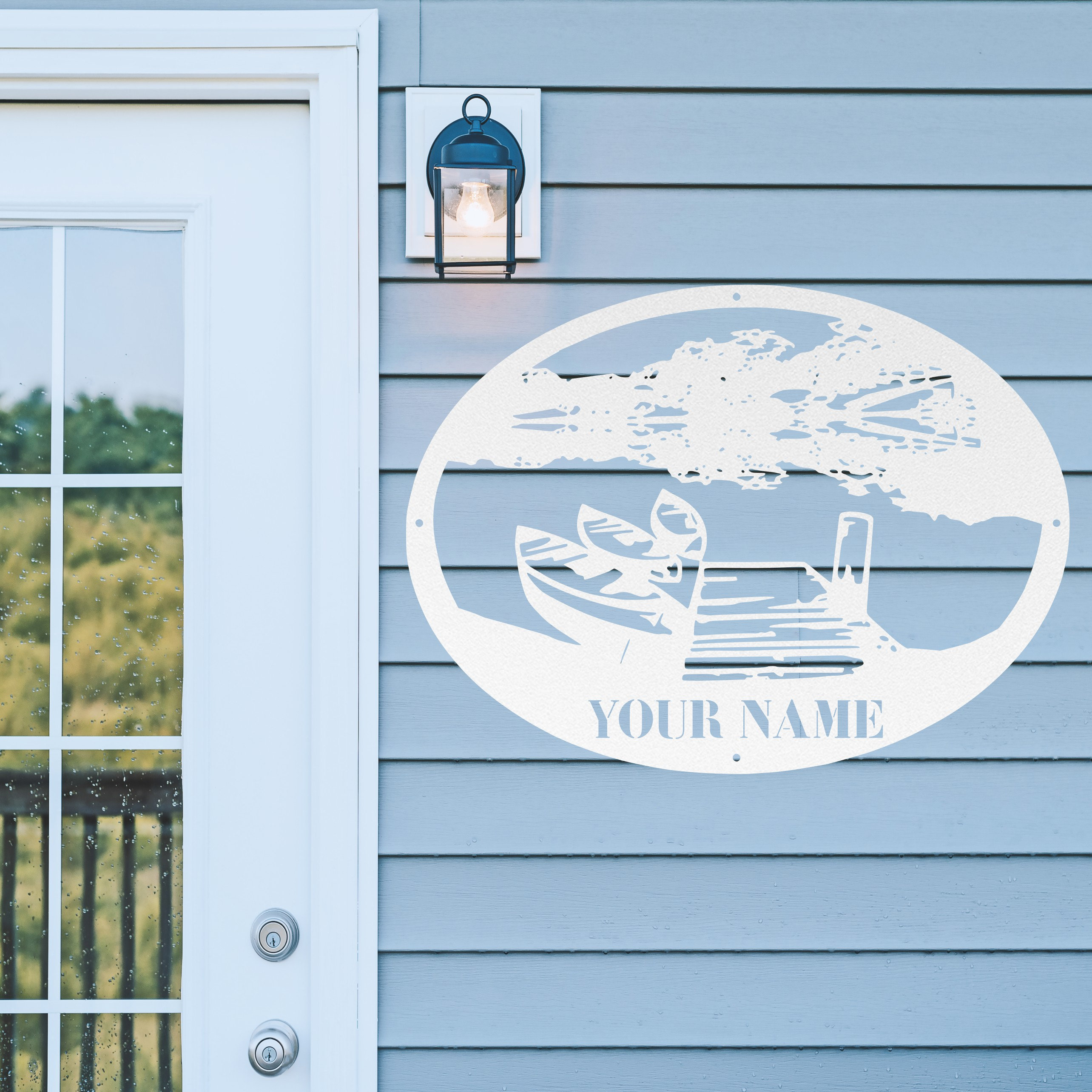 Lake Kayak Name Sign Metal Porch Sign Outdoor Sign Front | Etsy