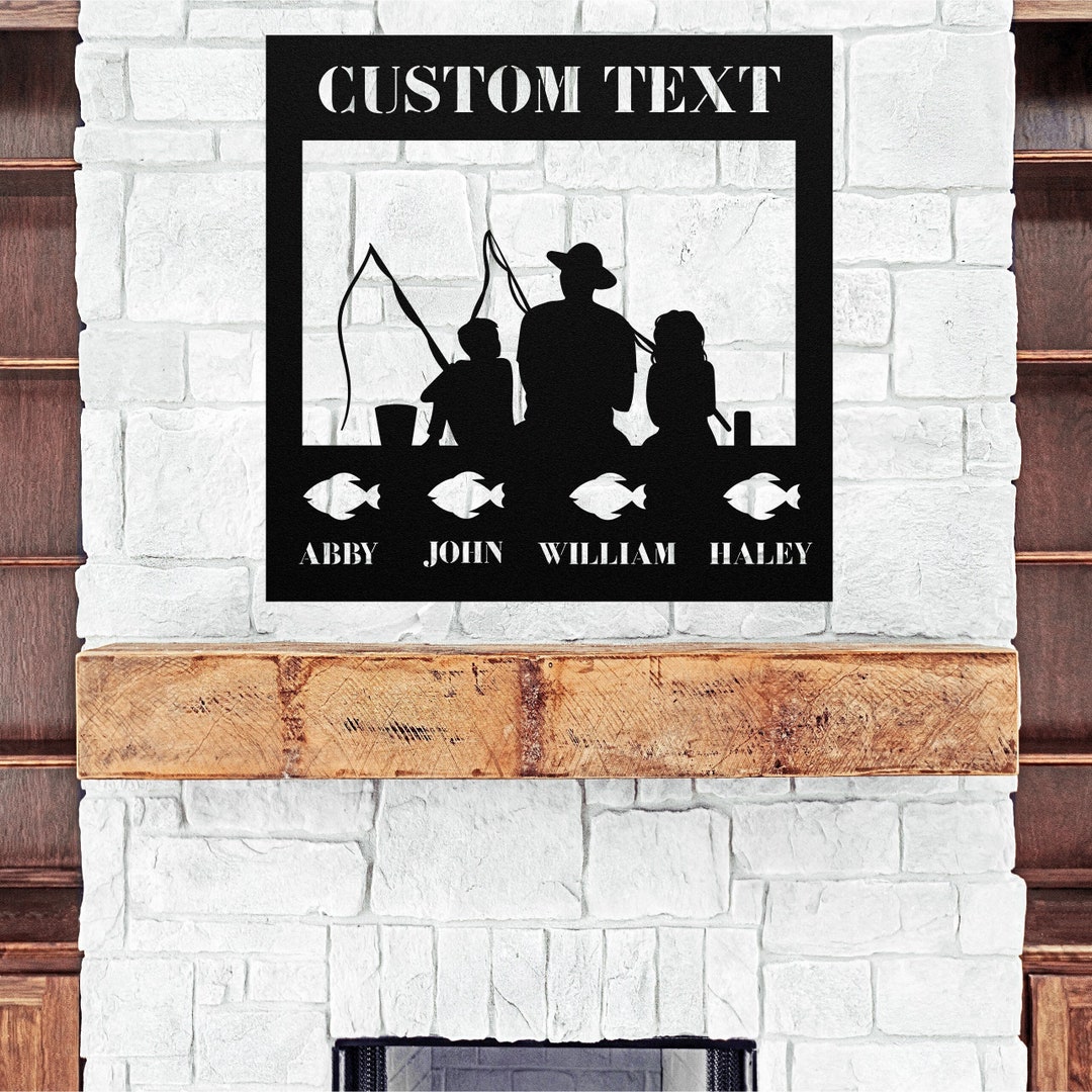Custom Fishing Sign ~ Metal Porch Sign | Outdoor Sign | Front Door Sign ...