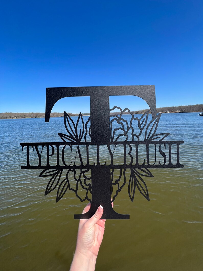 Custom Metal Signs Monogram Wall Decor Metal Wall Art | Etsy