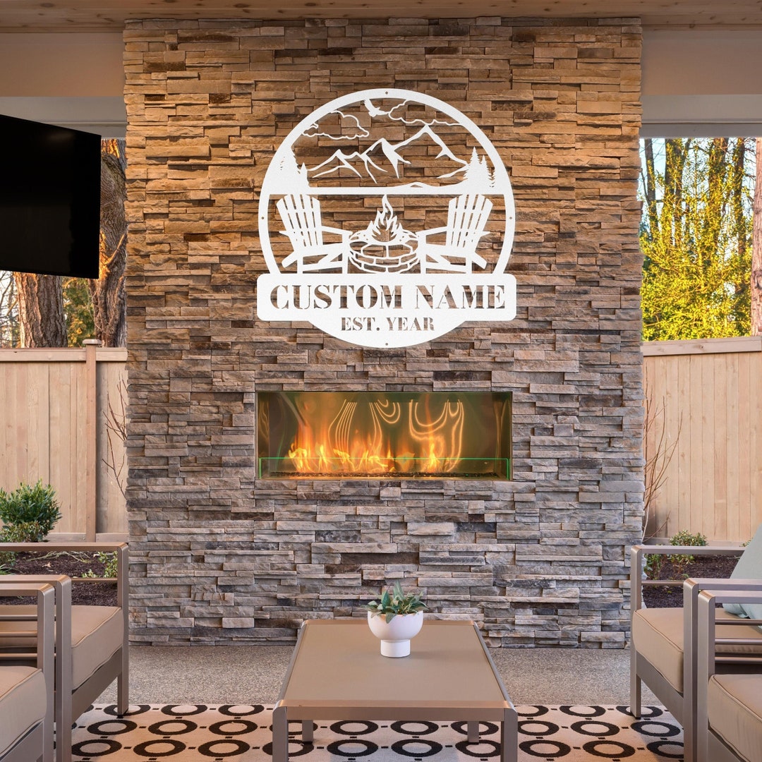 Metal Outdoor Sign | Custom Campfire Sign | Camper Decor | Personalized ...