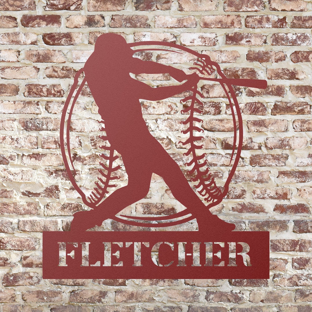 Custom Baseball Sign ~ Metal Porch Sign - Outdoor Sign - Personalized ...