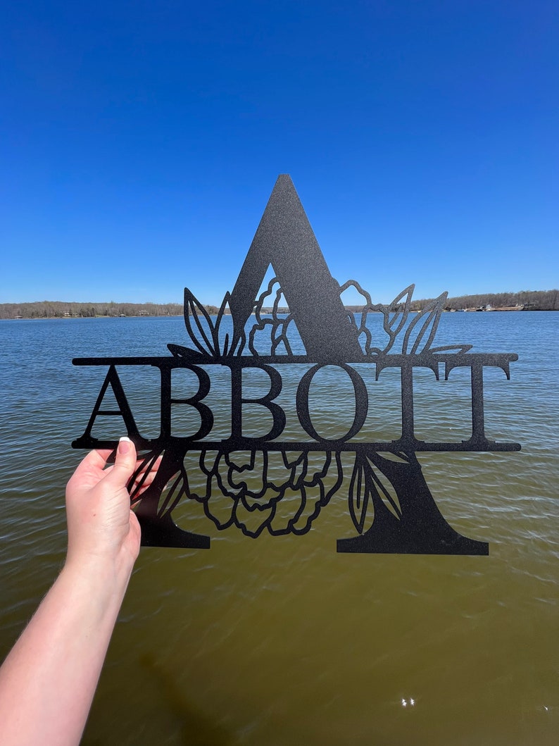 Custom Metal Signs Monogram Wall Decor Metal Wall Art | Etsy