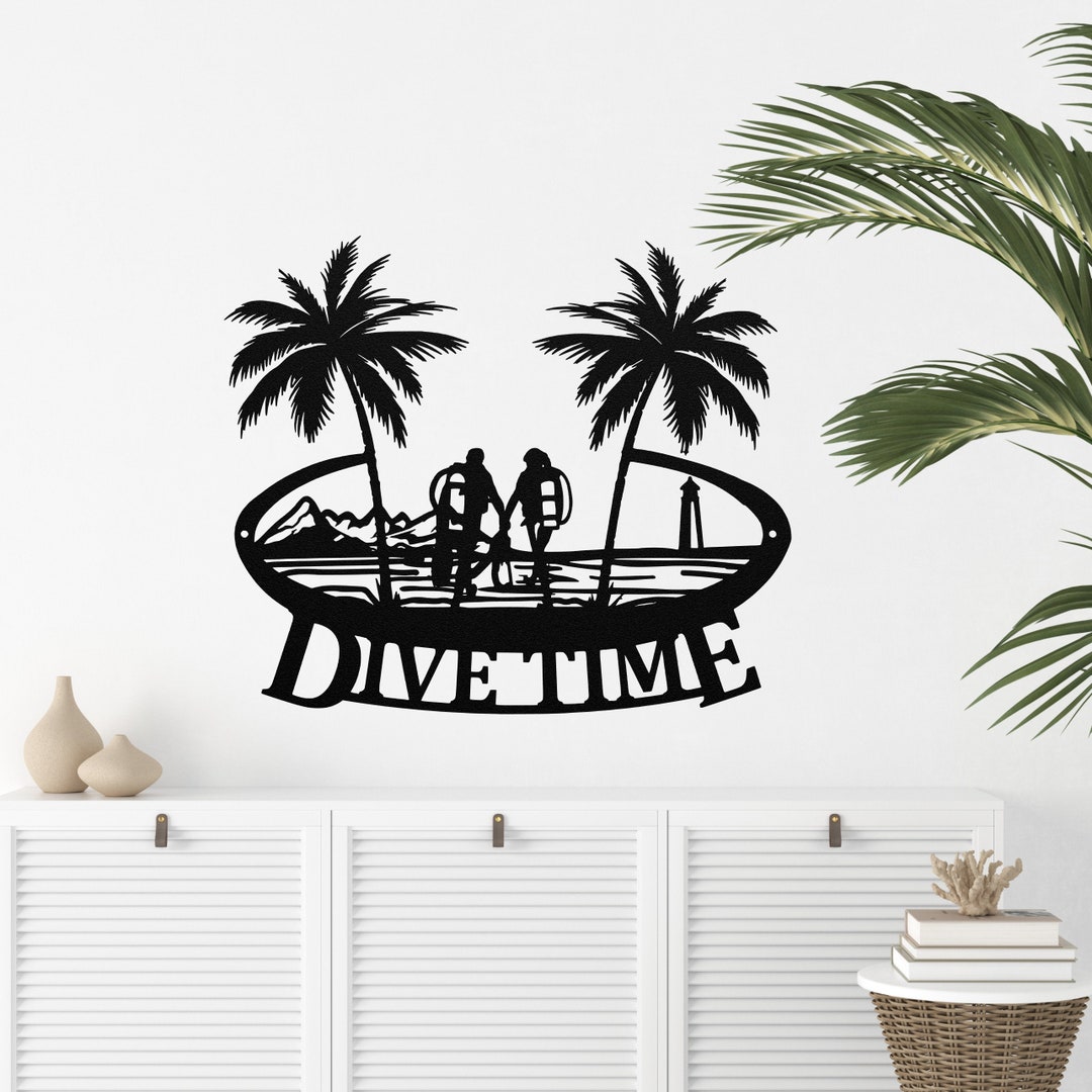 Dive Time Sign ~ Metal Porch Sign - Outdoor Sign - Personalized Metal ...