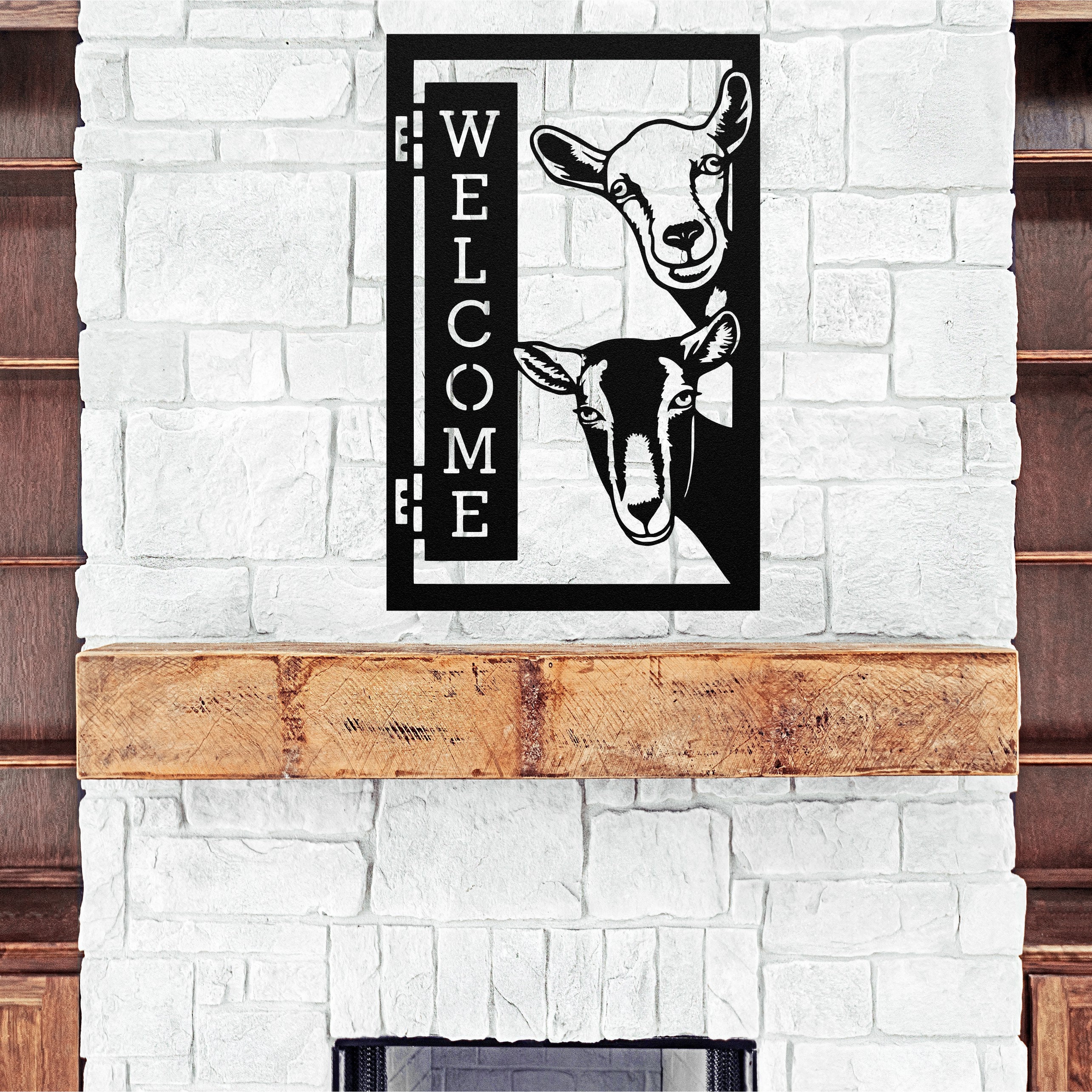 Goat Farm Welcome Sign Metal Porch Sign Metal Gate Sign | Etsy