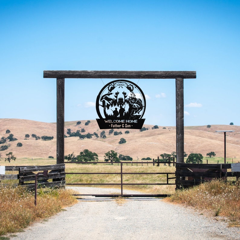 Welcome Home Father & Son Sign Metal Porch Sign Outdoor - Etsy