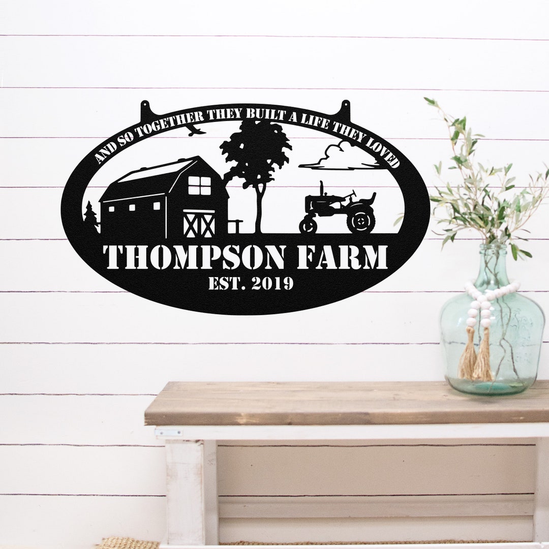 Tractor Farm Monogram ~ Metal Porch Sign | Metal Gate Sign | Farm ...