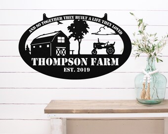 Pig Farm Monogram Sign Metal Porch Sign Metal Gate Sign | Etsy