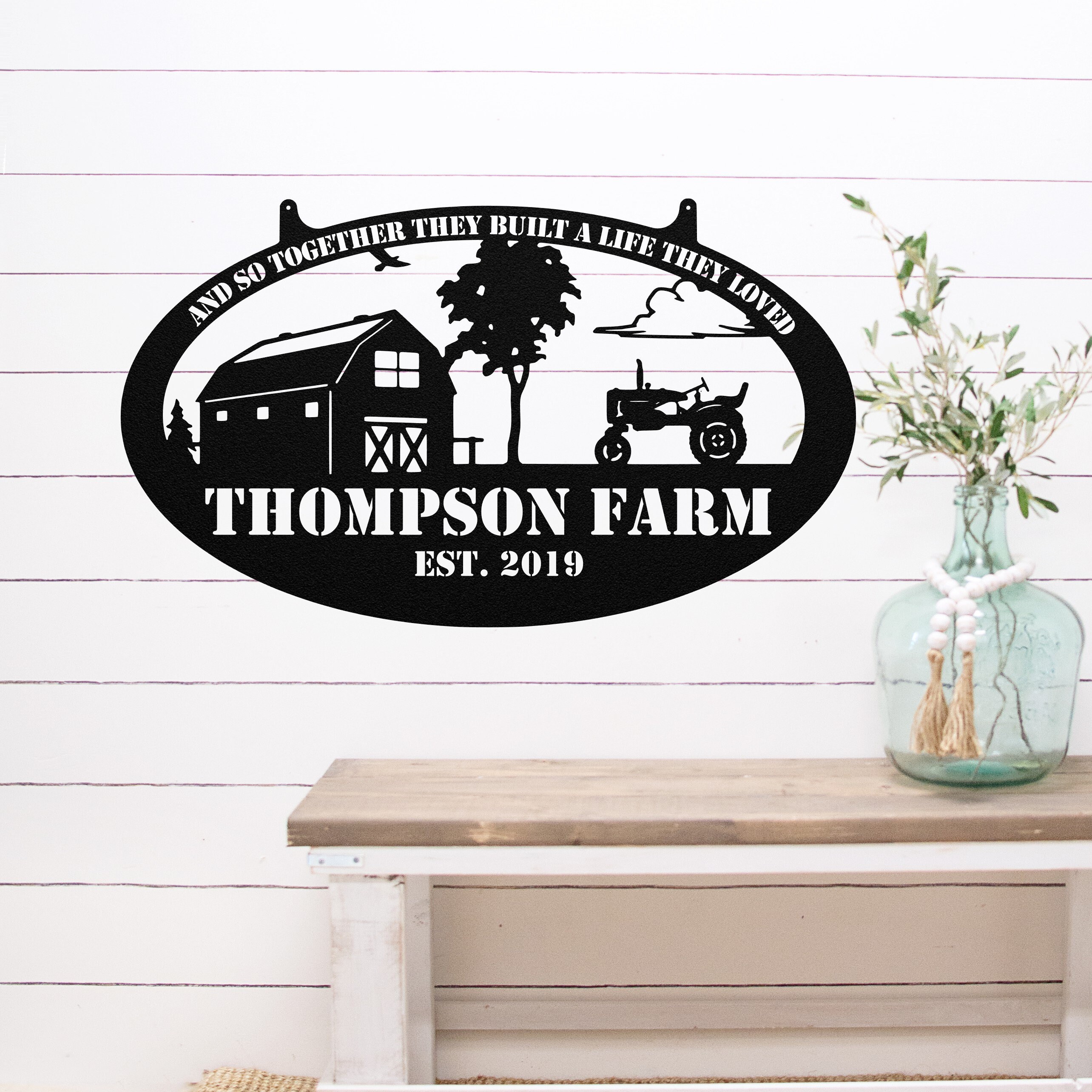 Tractor Farm Monogram ~ Metal Porch Sign | Metal Gate Sign | Farm ...