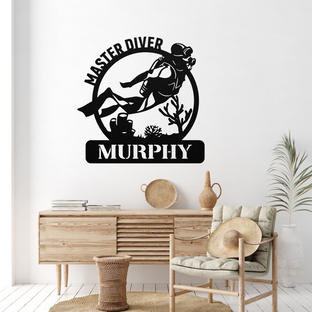 Custom Master Diver Sign ~ Metal Porch Sign - Outdoor Sign ...