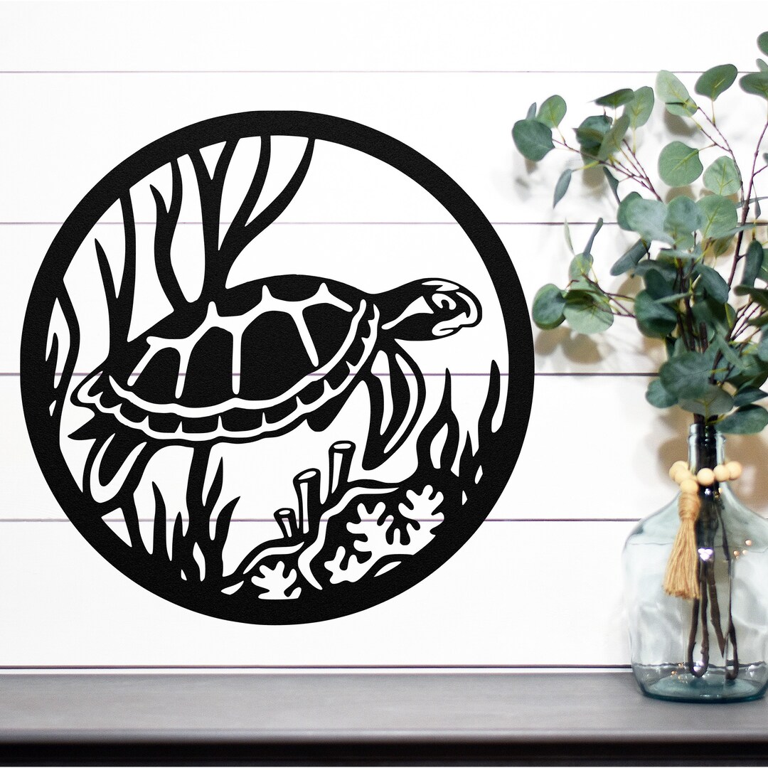 Turtle Round Sign ~ Metal Porch Sign - Outdoor Sign - Front Door Sign ...
