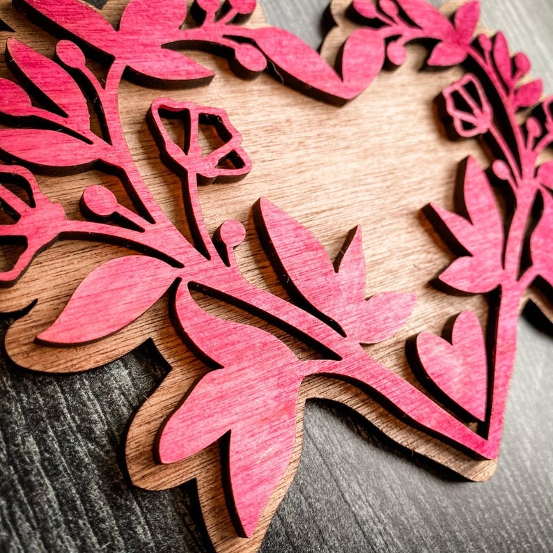 Hanging Heart Sign Personalized Heart Sign Custom - Etsy