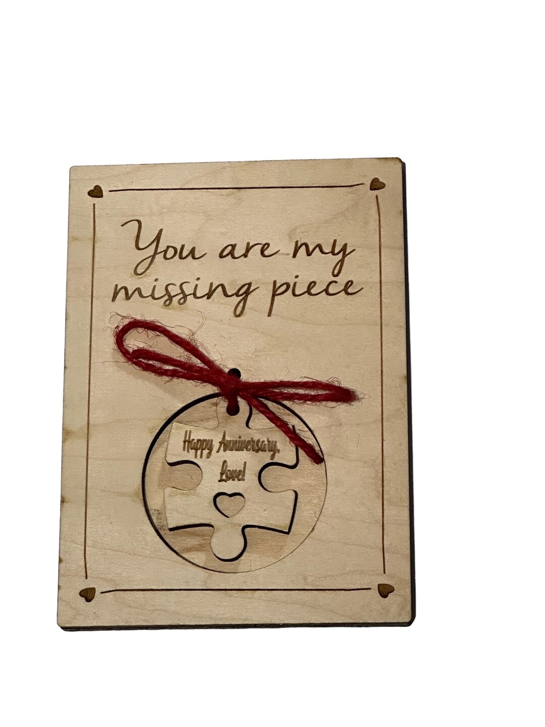 You Are My Missing Piece, Puzzle Card, Wooden Valentines Card - Etsy
