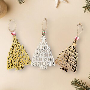 Family Tree Christmas Ornament, Personalized Family Tree Ornament, 2025 ...