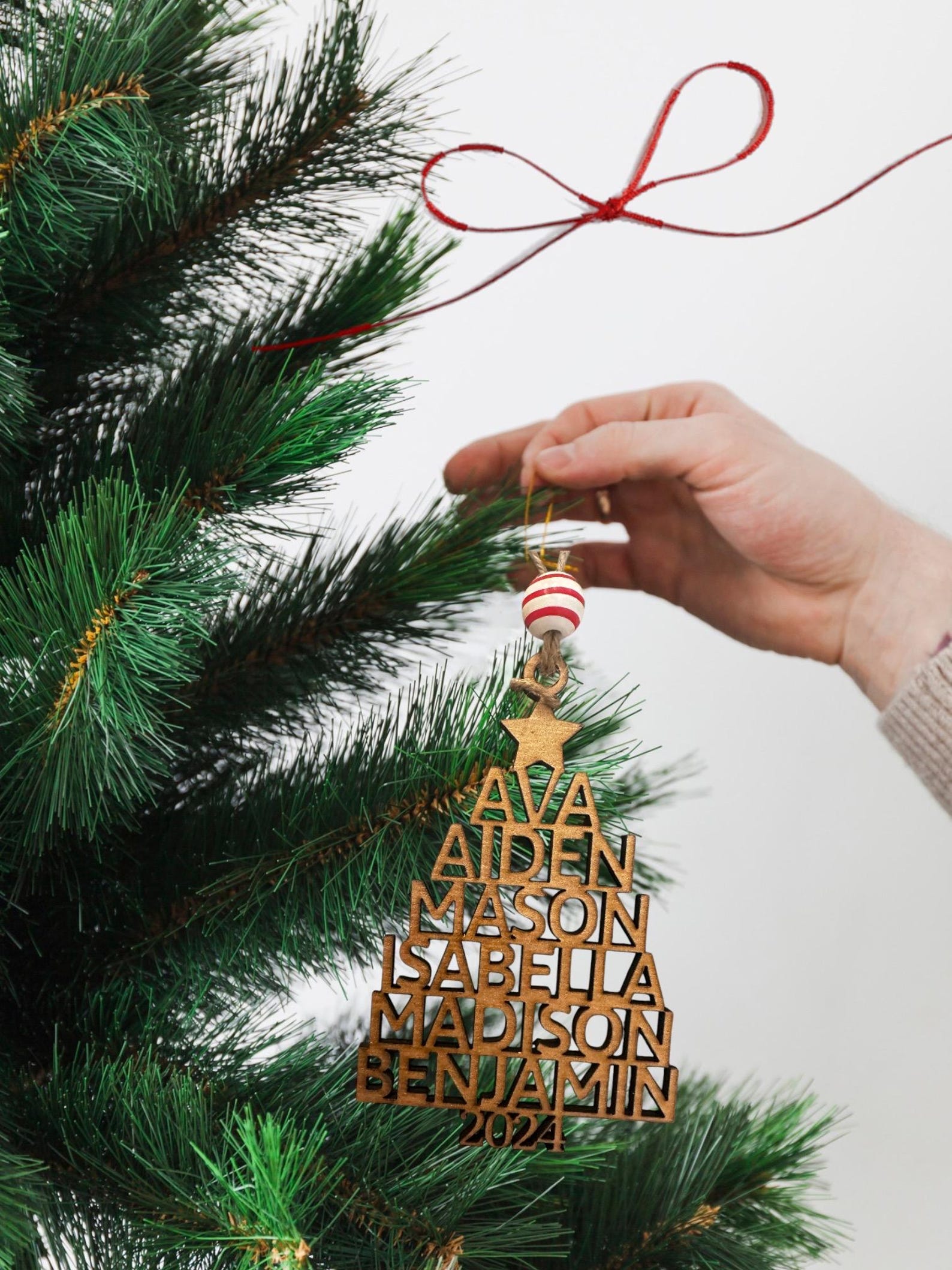 Family Tree Christmas Ornament, Personalized Family Tree Ornament, 2025 ...