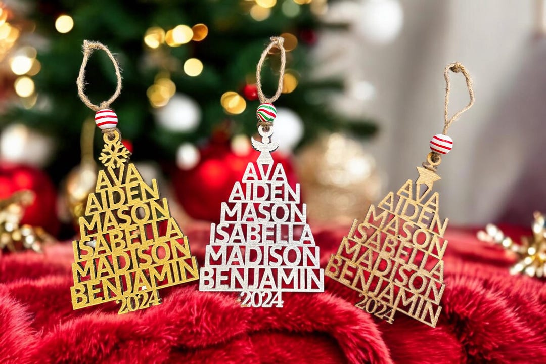 Family Tree Christmas Ornament, Personalized Family Tree Ornament, 2025 ...