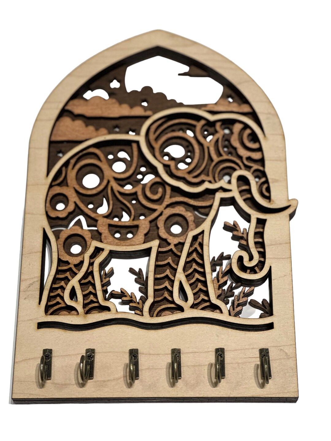 Mandala Elephant Key Holder, Realtor Gift, House Warming Gift, Birthday ...