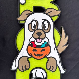 BOO Dog Halloween Sign, Halloween Sign, Halloween Decor, Dog Sign, Boo ...
