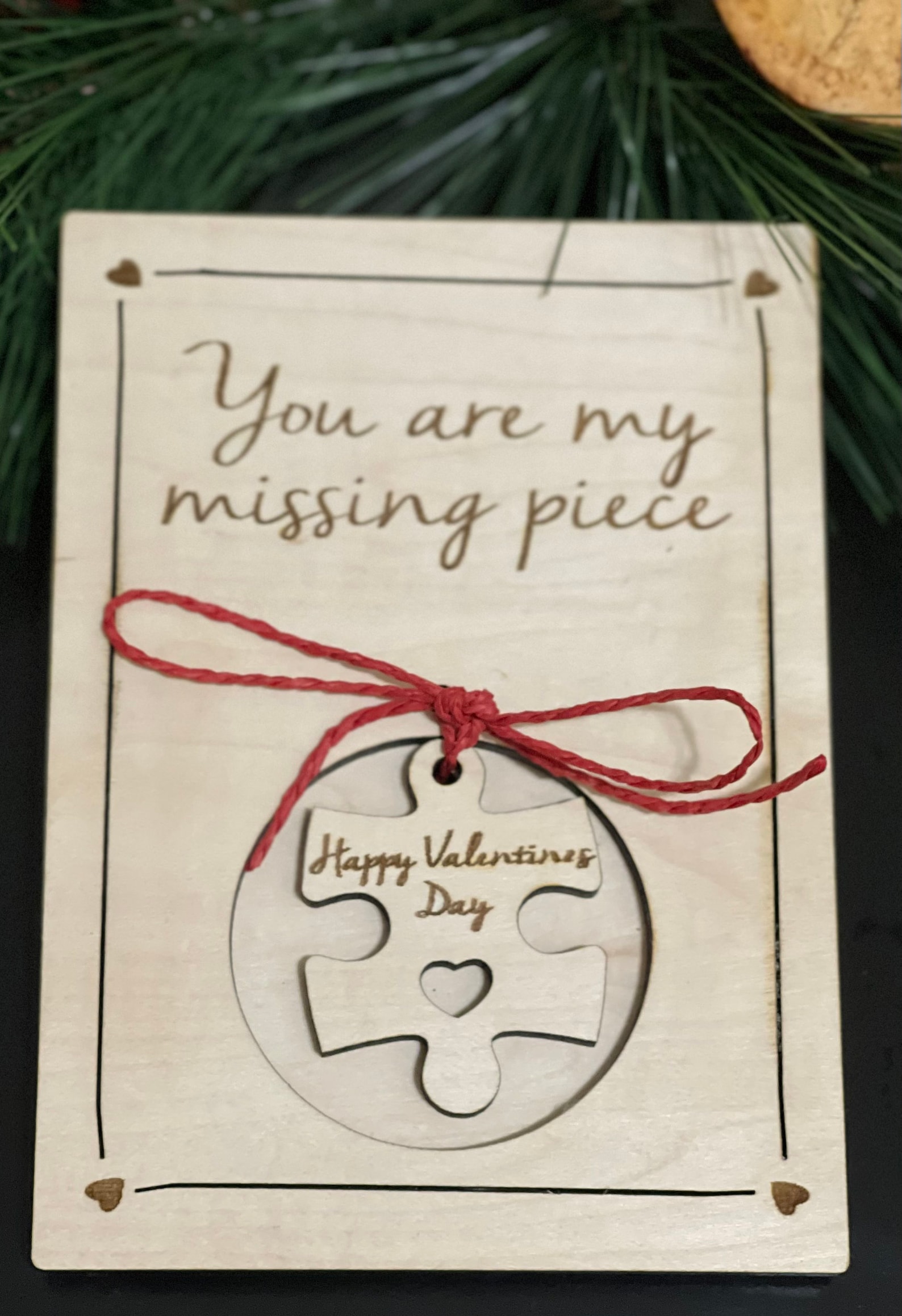 You are my missing piece Puzzle Card Wooden Valentines card | Etsy