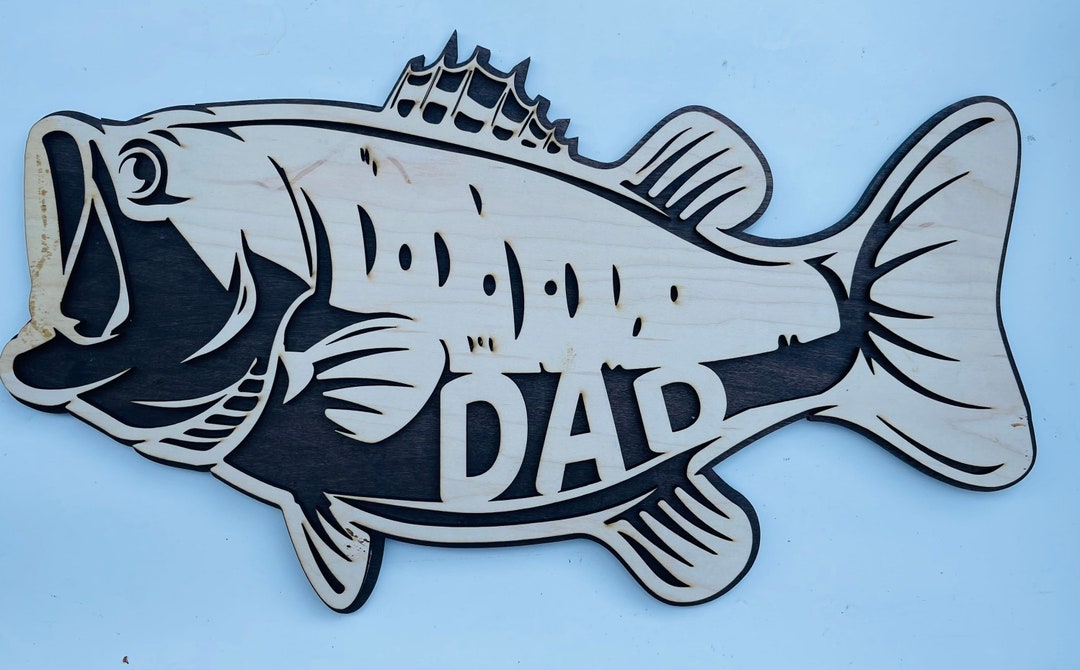 Bass Father's Day Sign-dad-grandpa-papa-uncle-custom, Father's Day Gift ...