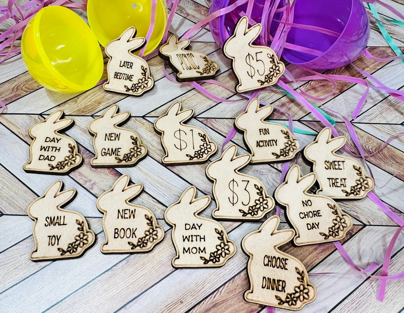 Easter Basket Tokens Easter Bunny Tokens Easter Egg Hunt - Etsy