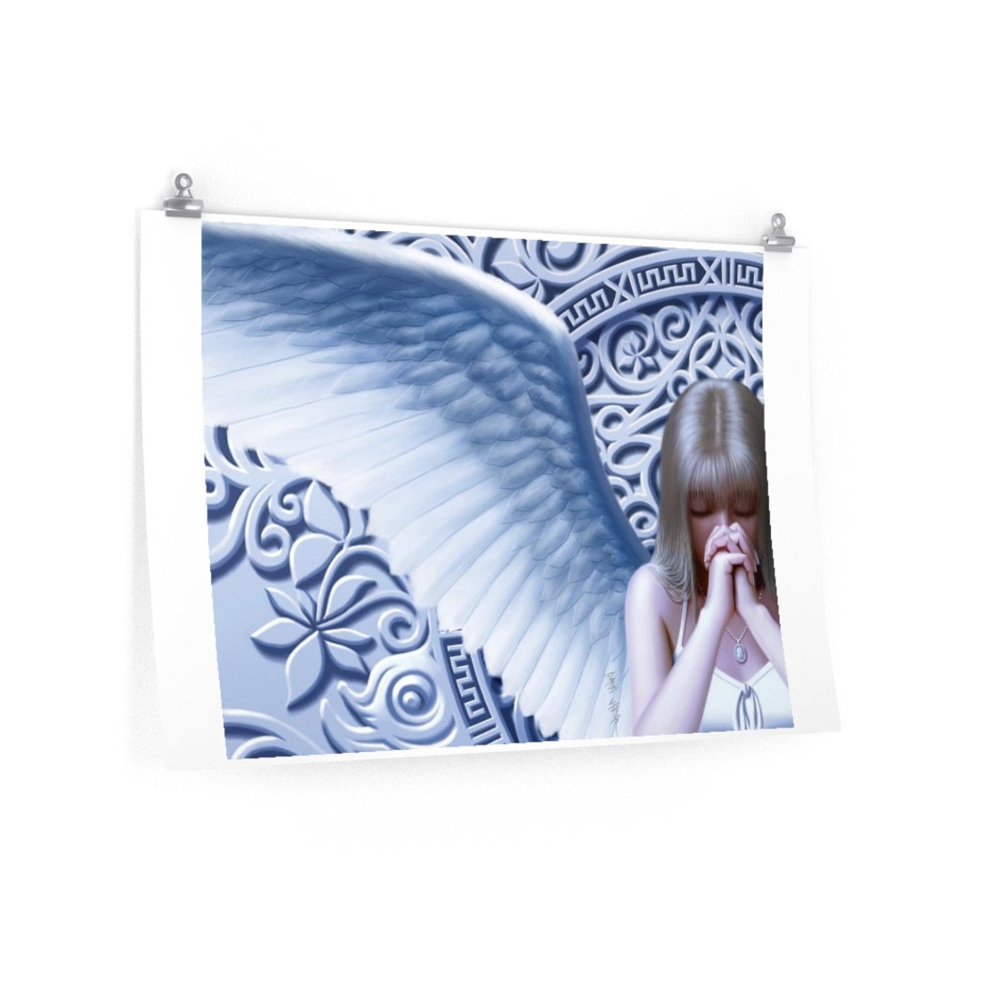 Praying Angel - Art Print - Etsy