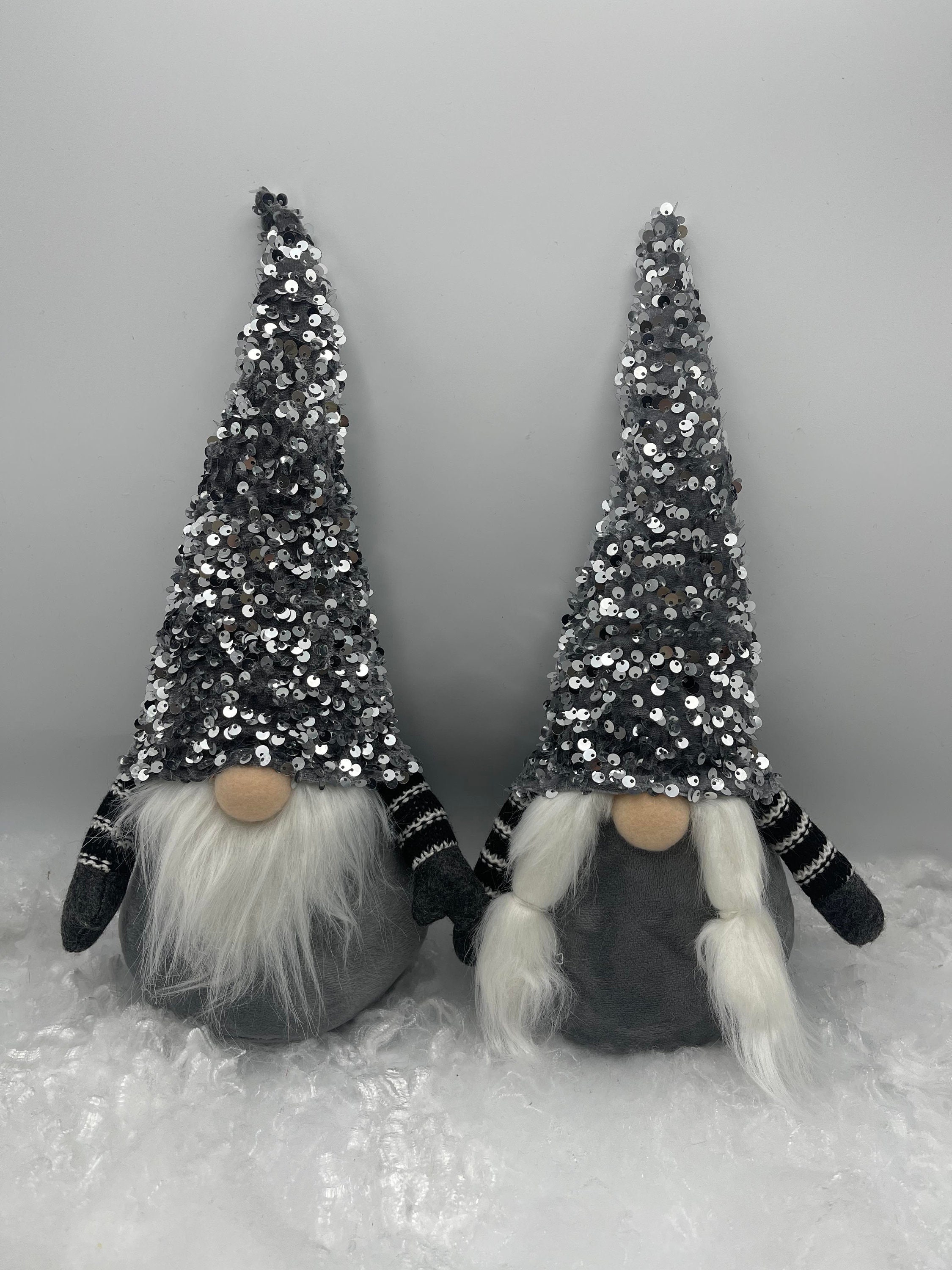 Gorgeous Grey Gonk/gnome Glitter Sequin Sparkle Gonk Gift - Etsy UK