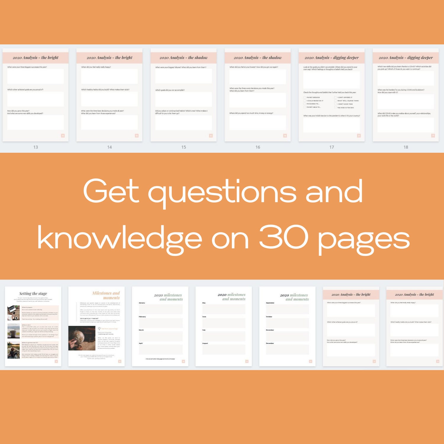 Self-reflection Guide for 2020 | Personal Development Ebook | Workbook ...