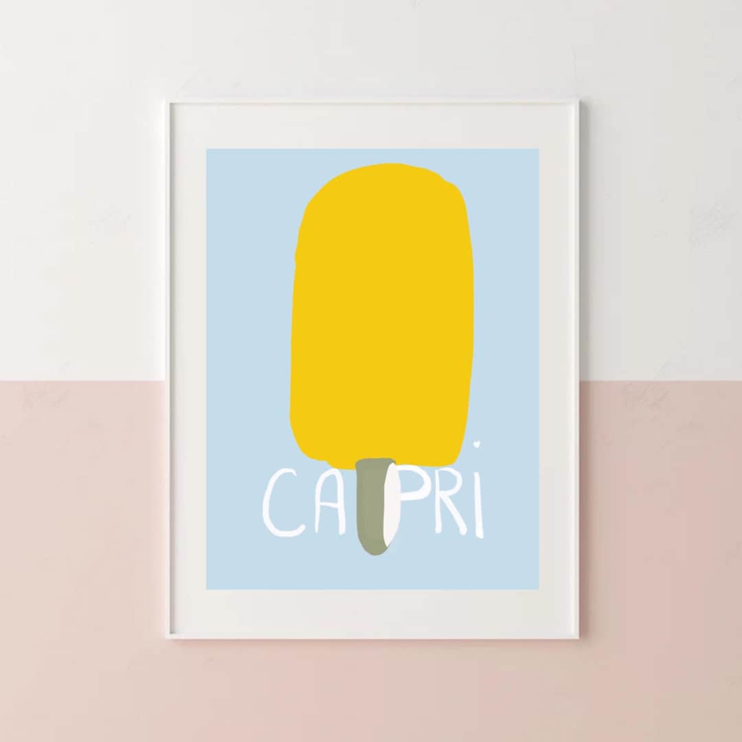 Poster capri Ice Cream Print Ice Cream 90s Kids Retro Ice Cream Flavors ...