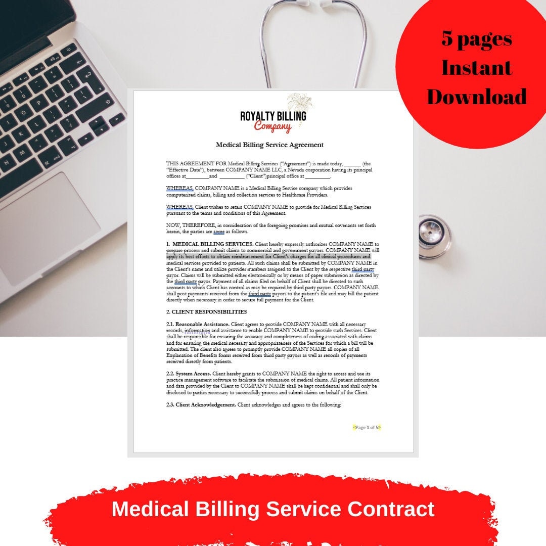Medical Billing Service Agreement - Etsy