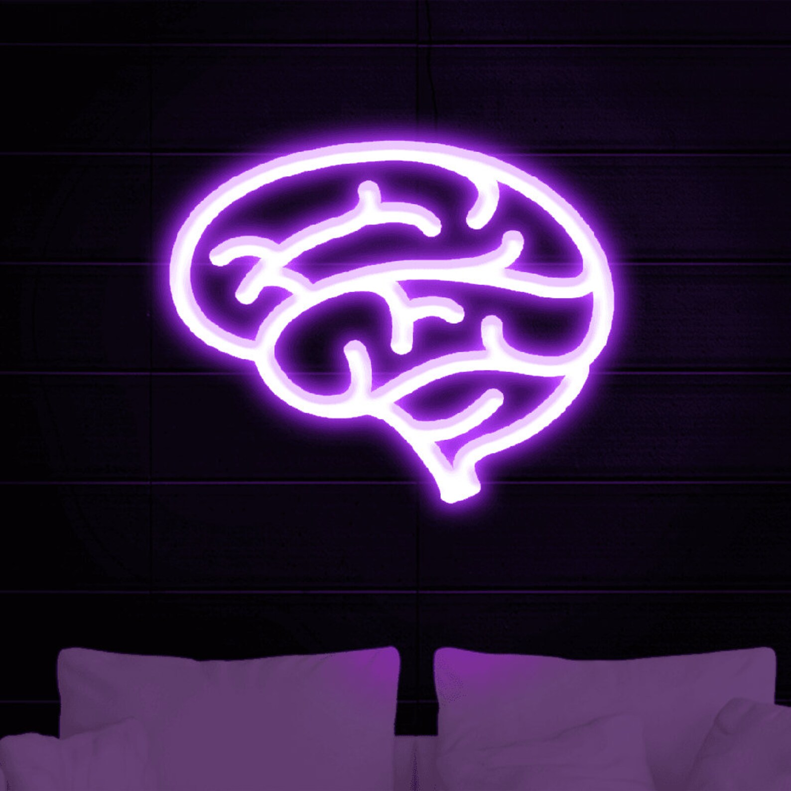 Brain LED Neon Sign / Custom MultiColor Brain neon sign led | Etsy