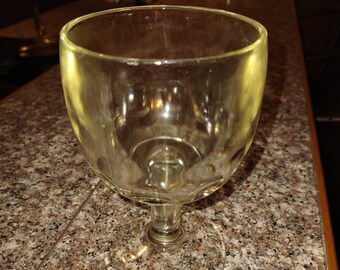 Vintage Thumbprint Green Goblet Water Wine Glass - Etsy