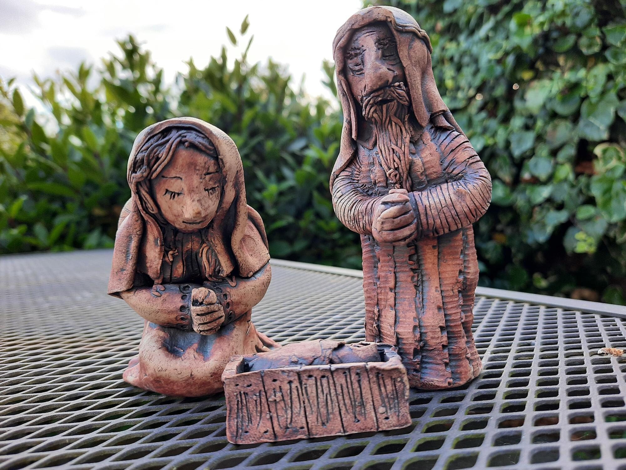Handmade Ceramic Nativity Set - Etsy