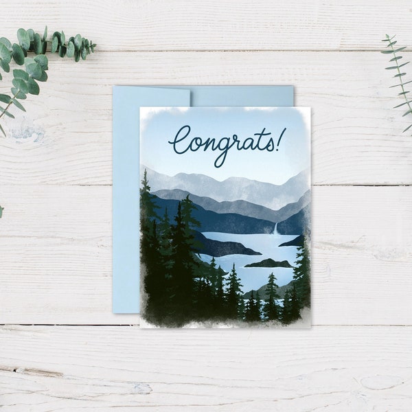 Congratulations Card Watercolor - Etsy