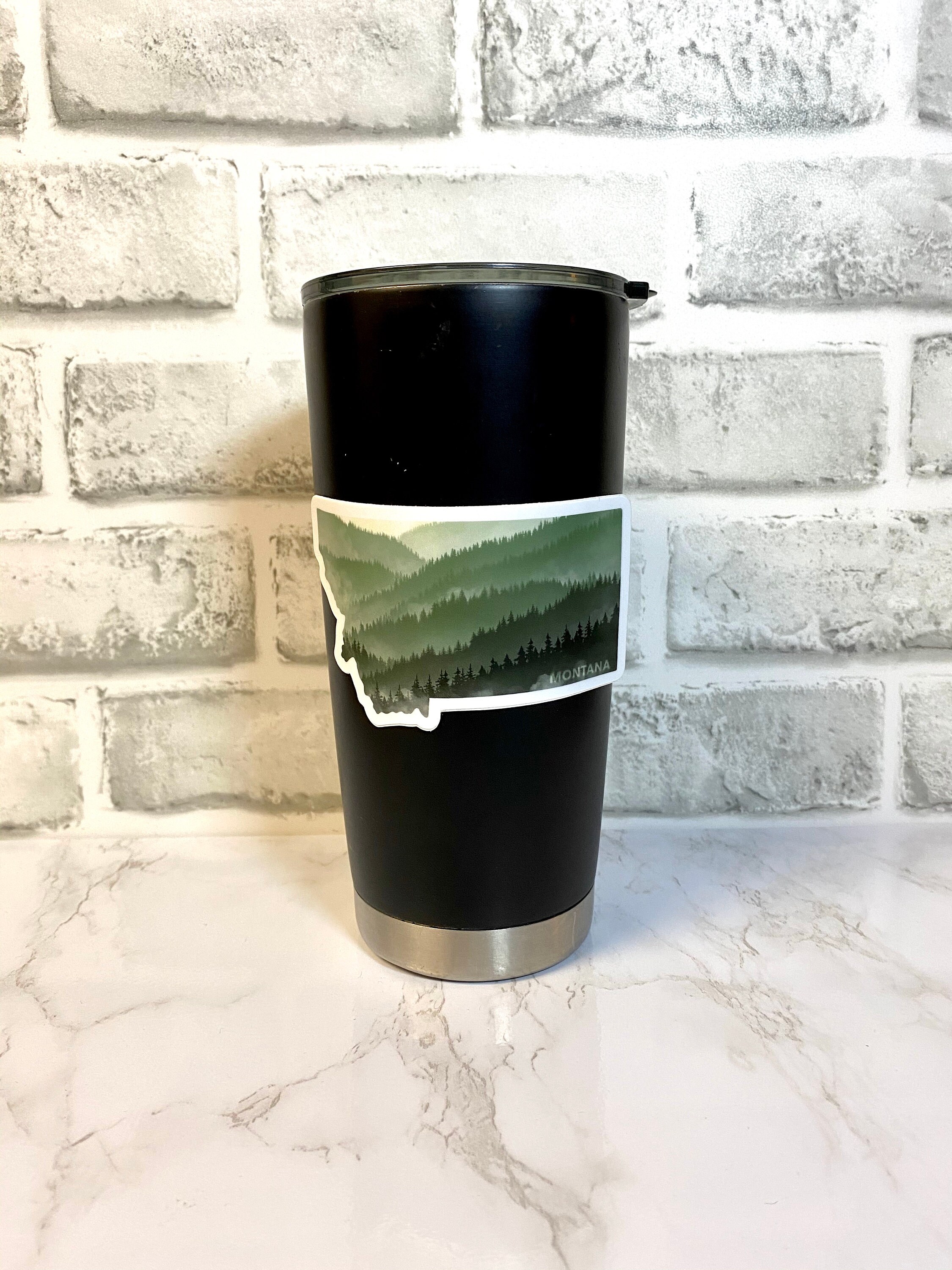 Montana Forest Sticker | Custom Tree Design | Waterbottle Laptop ...