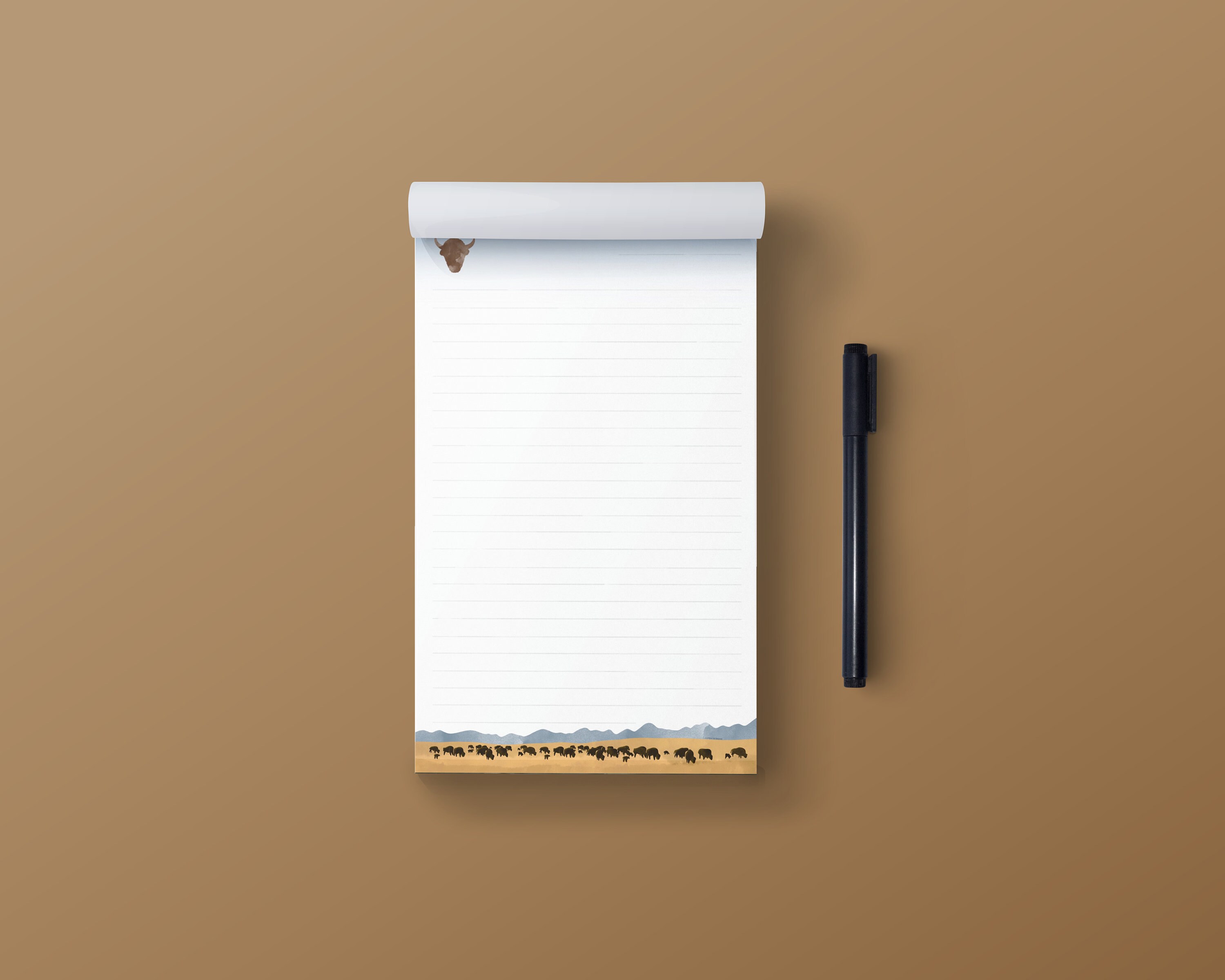 Bison Buffalo Notepad Paper Sheets Stationery | 50 Sheets | Letter ...