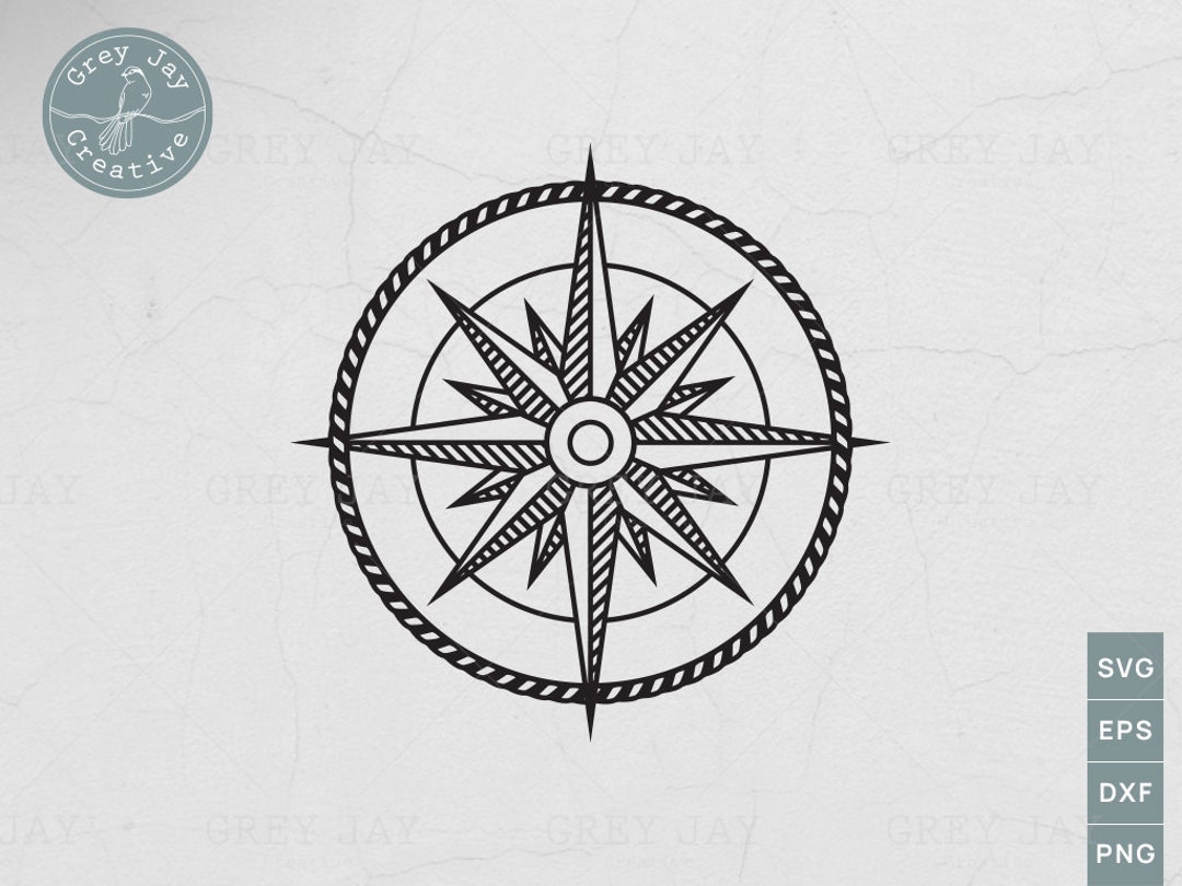 Nautical Compass SVG, Nautical Compass Cut File, Compass, Sailing, Boat ...