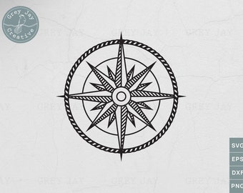Nautical Compass Transparent Svg Png Dxf Eps Pdf Vector Graphic Cut ...