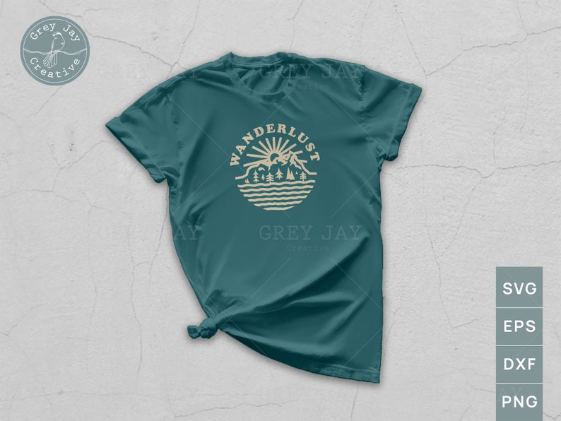WANDERLUST SVG, Wanderlust Cut File, Mountains, Lake, Sunset, Sunrise ...