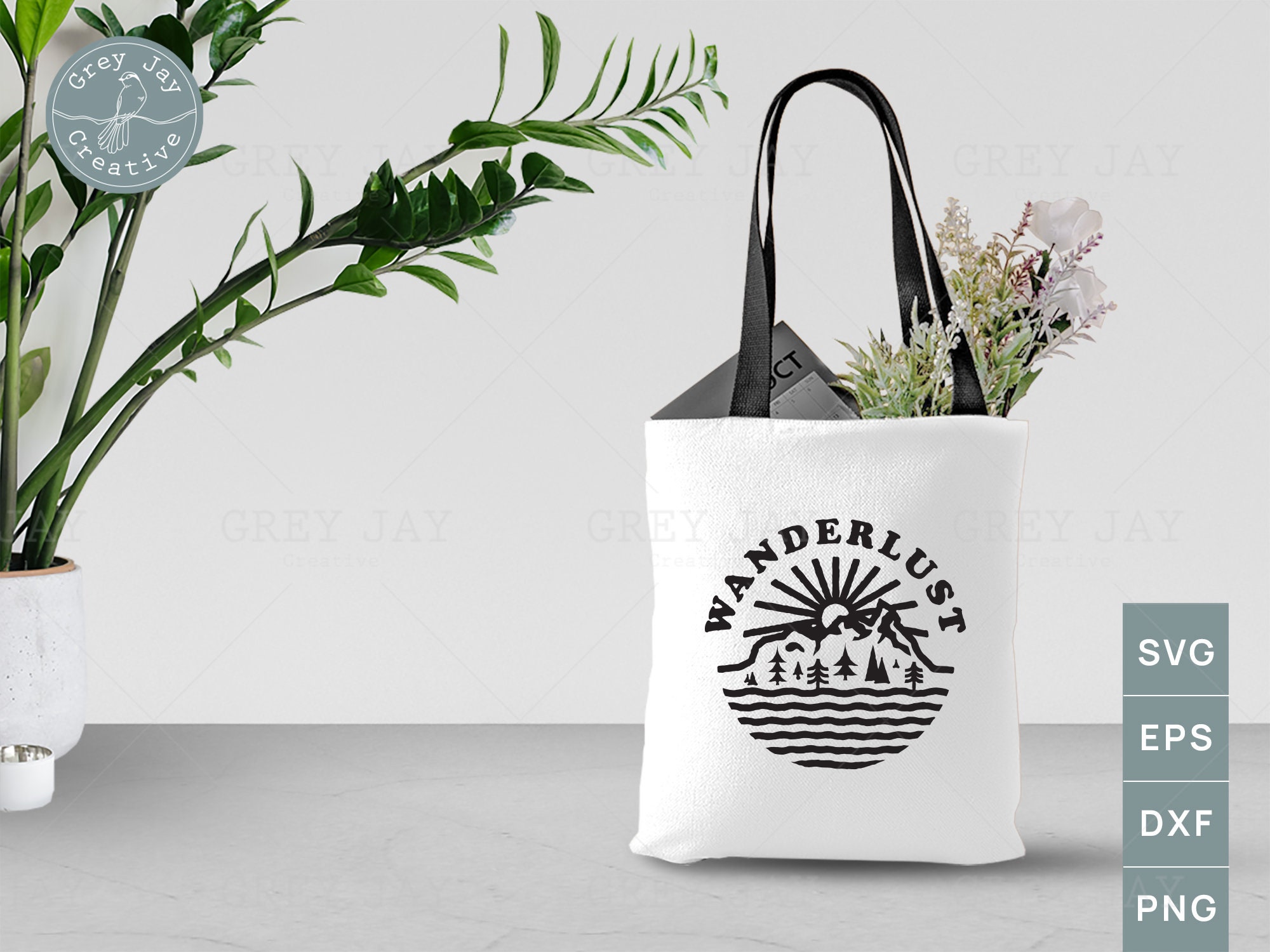 WANDERLUST SVG, Wanderlust Cut File, Mountains, Lake, Sunset, Sunrise ...