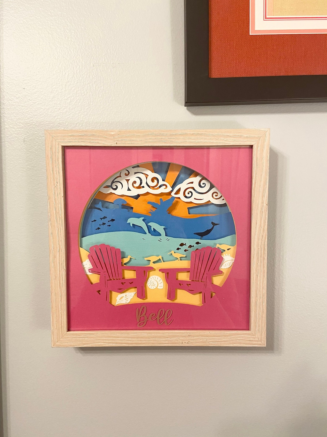 Beach Scene Shadow Box - Etsy