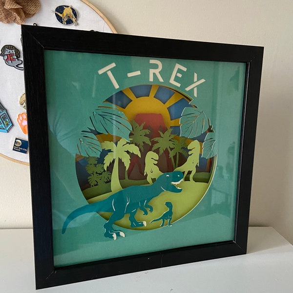 Dinosaur Shadow Box - Etsy