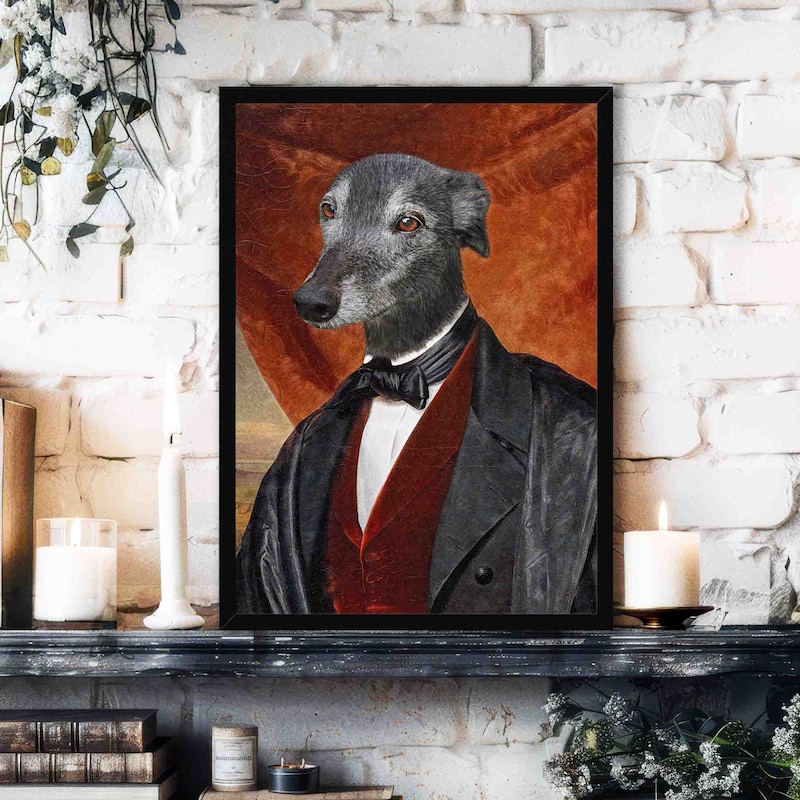 Greyhound Painting - Etsy