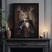 Stag Drinking Whisky Wall Art Print // Vintage Painting Style Portrait ...