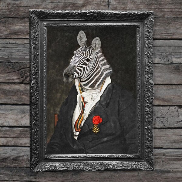 Zebra Portrait - Etsy