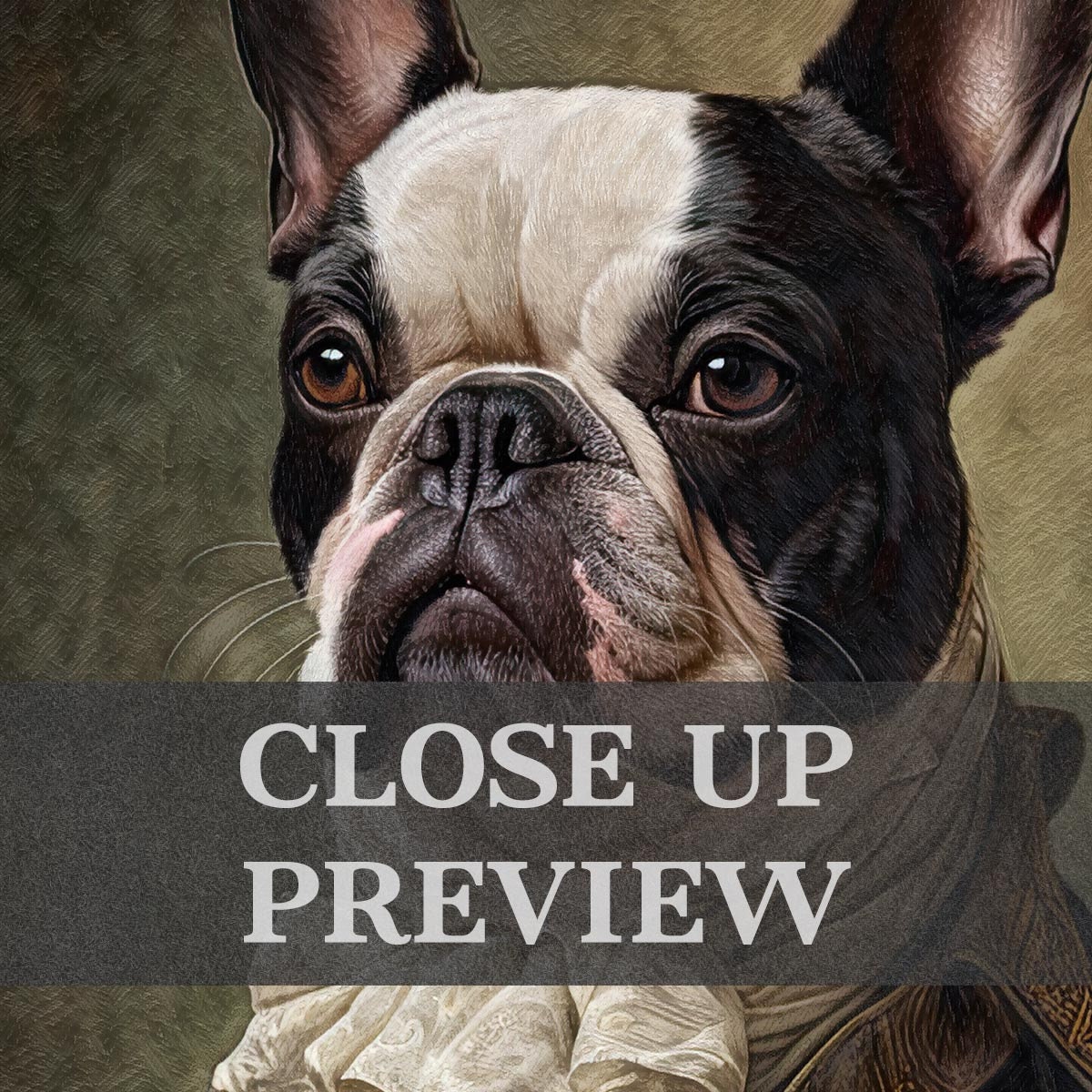 French Bulldog Wall Art Print // Black & White Frenchie Dog Wearing ...