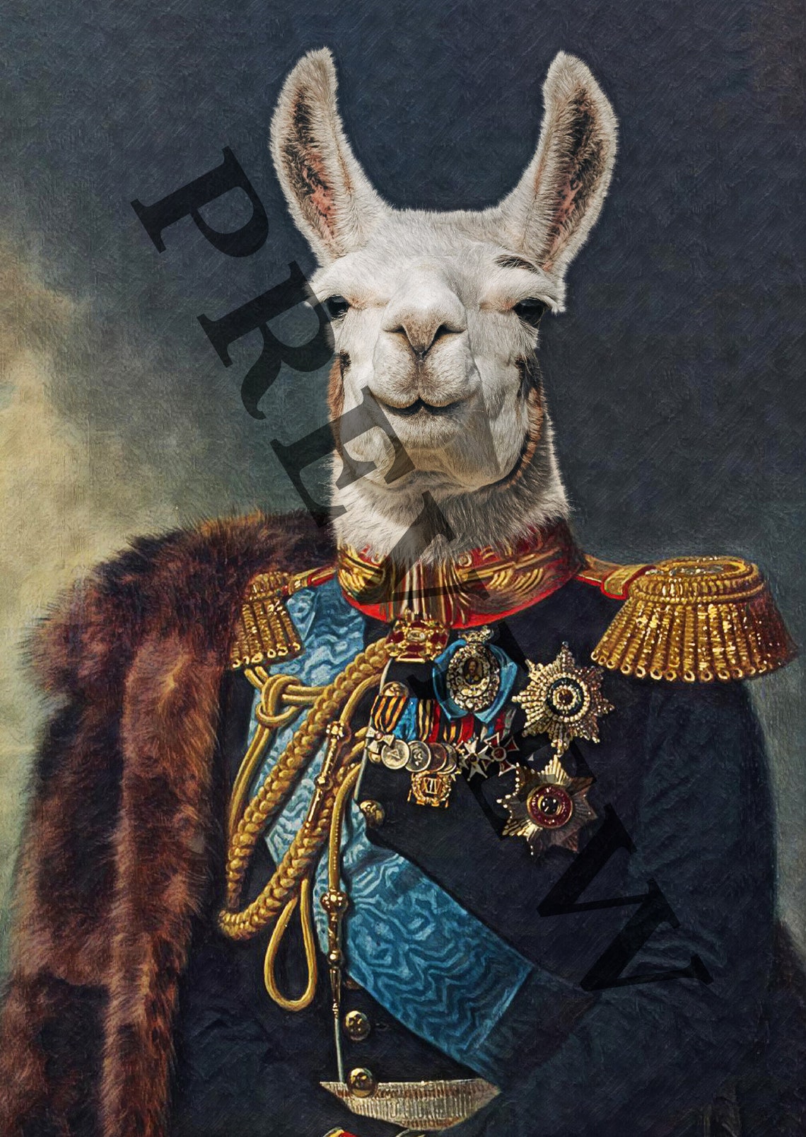 Llama Wall Art Print Vintage Historical Military Army - Etsy
