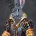 Rabbit Queen Print Vintage Historical Royal Painting Style - Etsy
