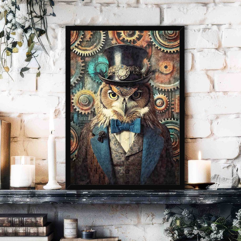 Steampunk Wall Decor Owl - Etsy UK