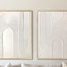 Set of 2 Plaster Art White Plaster Art New Minimalist - Etsy